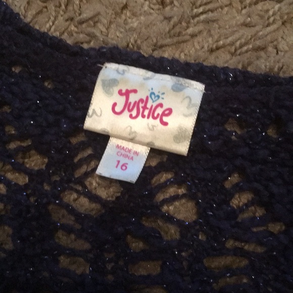 Justice | Shirts & Tops | Justice Girls Navy Cardigan Sweater | Poshmark